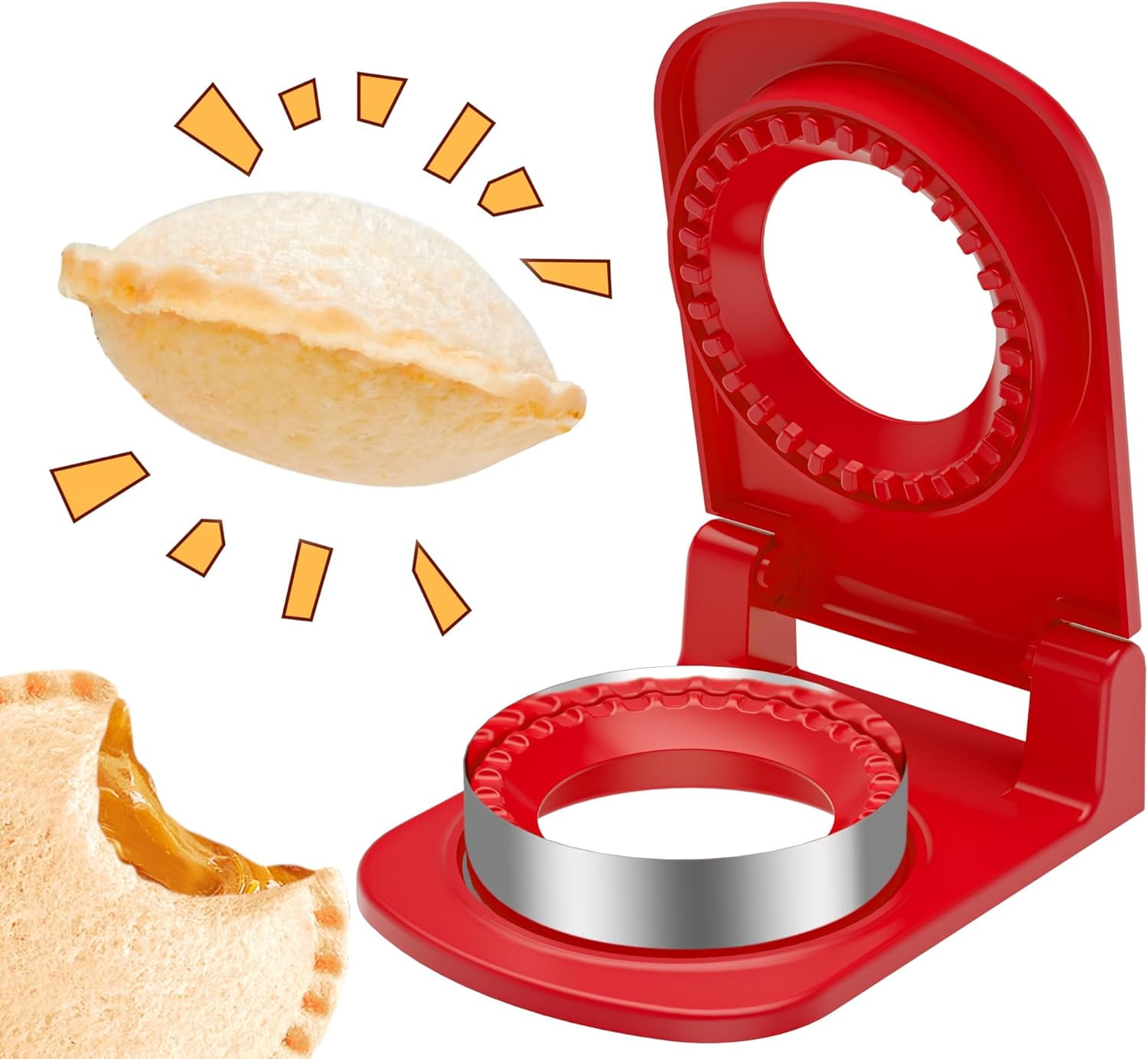 Sandwich Cutter and Sealer - Stainless Steel Decruster Sandwich Maker ...