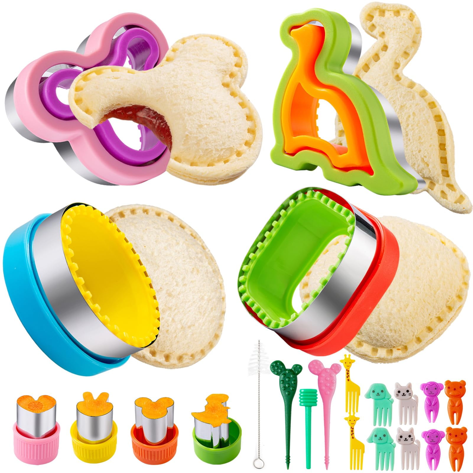 Stainless Steel Sandwich Cutter and Sealer Set, 22 Piece Kitchen Tool ...
