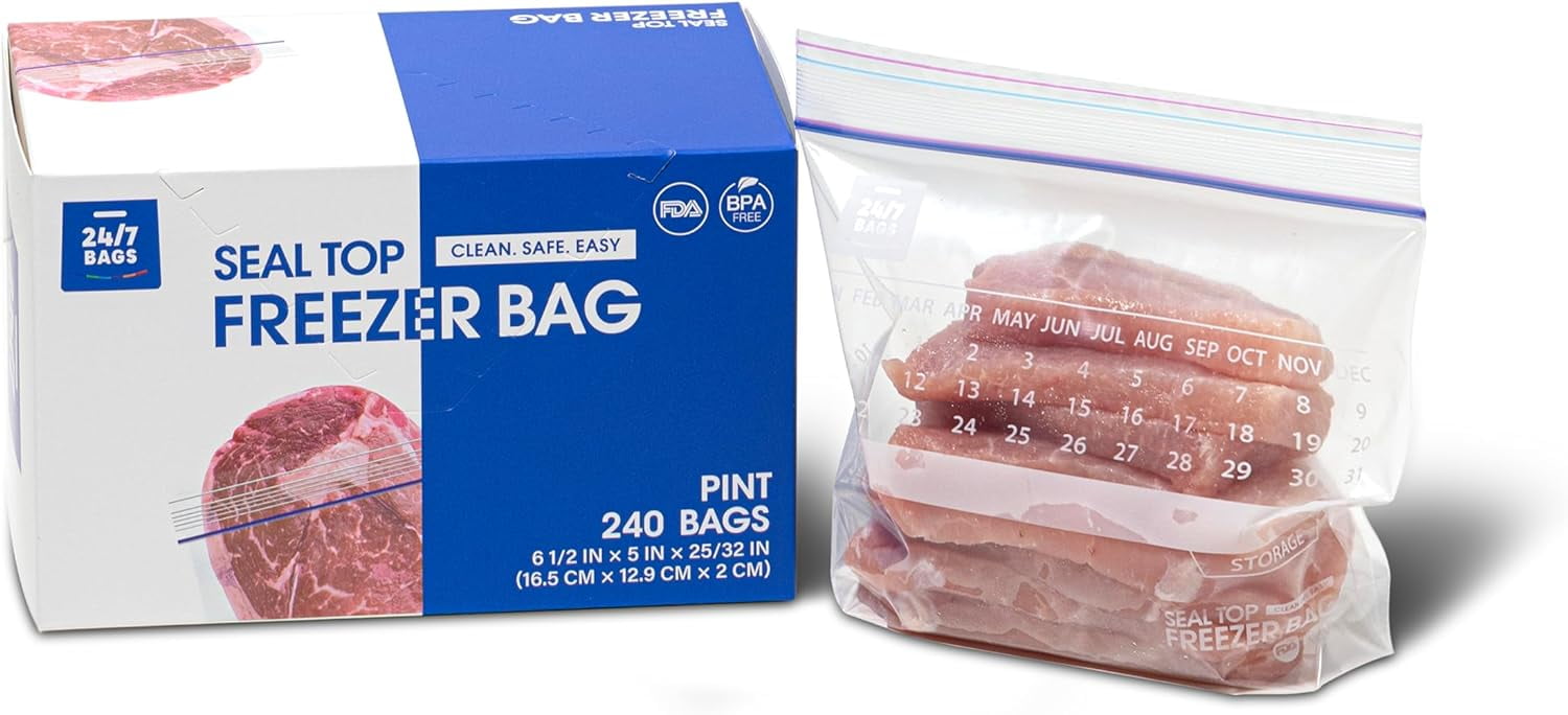 Sandwich Freezer Bags, 240 Count with Expandable Bottom and New ...
