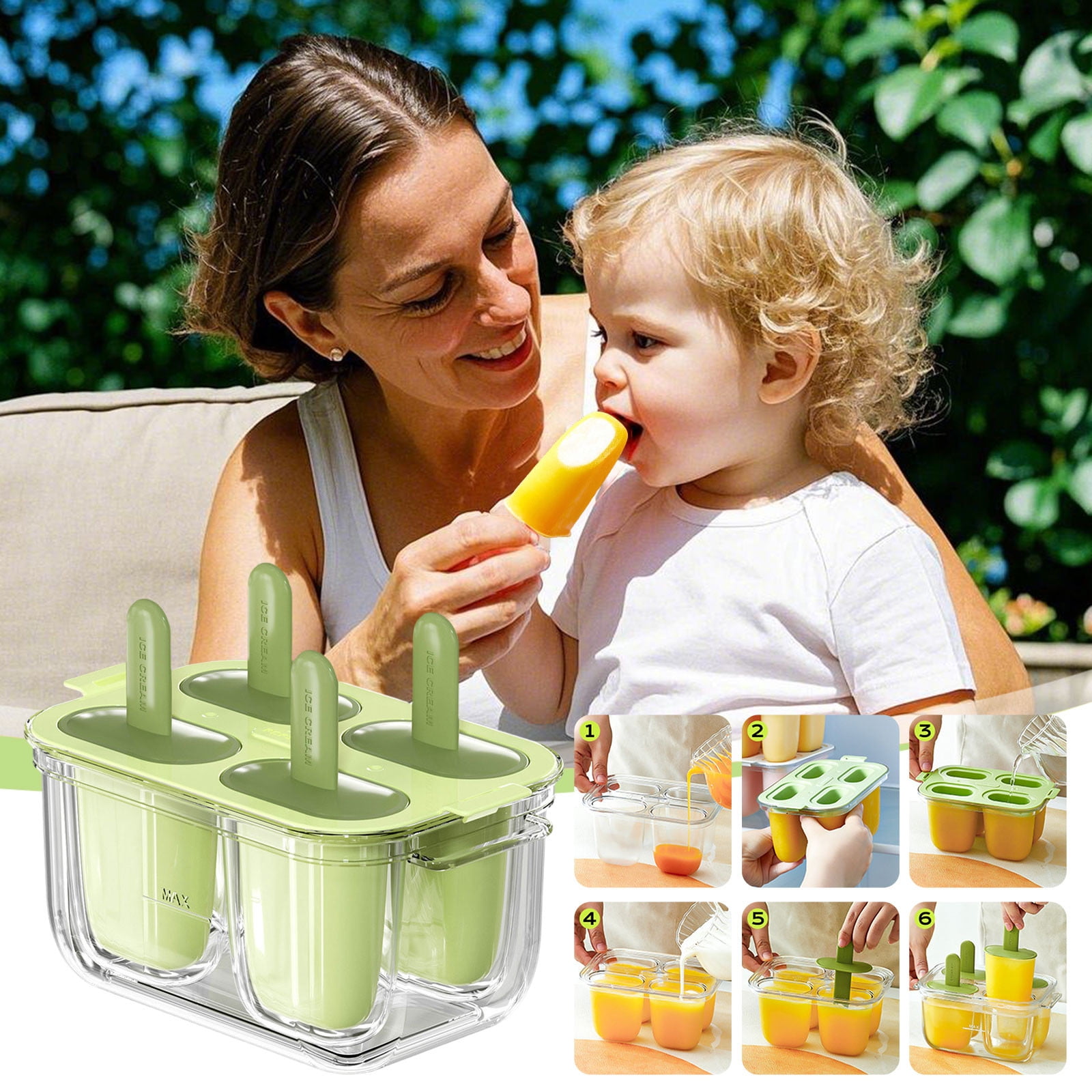 Sandwich Ice Cream Maker Kit - Food Grade DIY Mould for Layered Treats ...