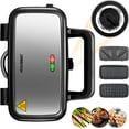 Sandwich Maker, 3 in 1 Waffle Maker with Removable Plates, 1200W Panini ...