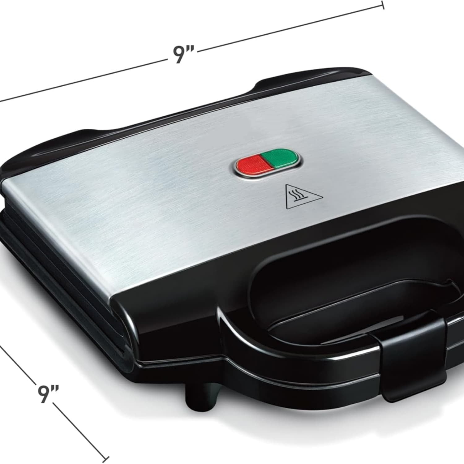 Sandwich Maker, Stainless Steel, Easy to Clean, Indicator Lights, Cool ...