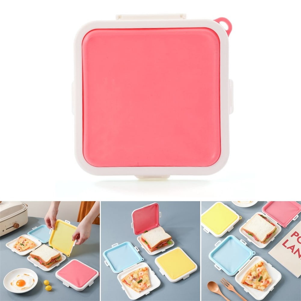 Sandwich Storage Box Lunch Boxes Food Containers Toast Shape Holder ...