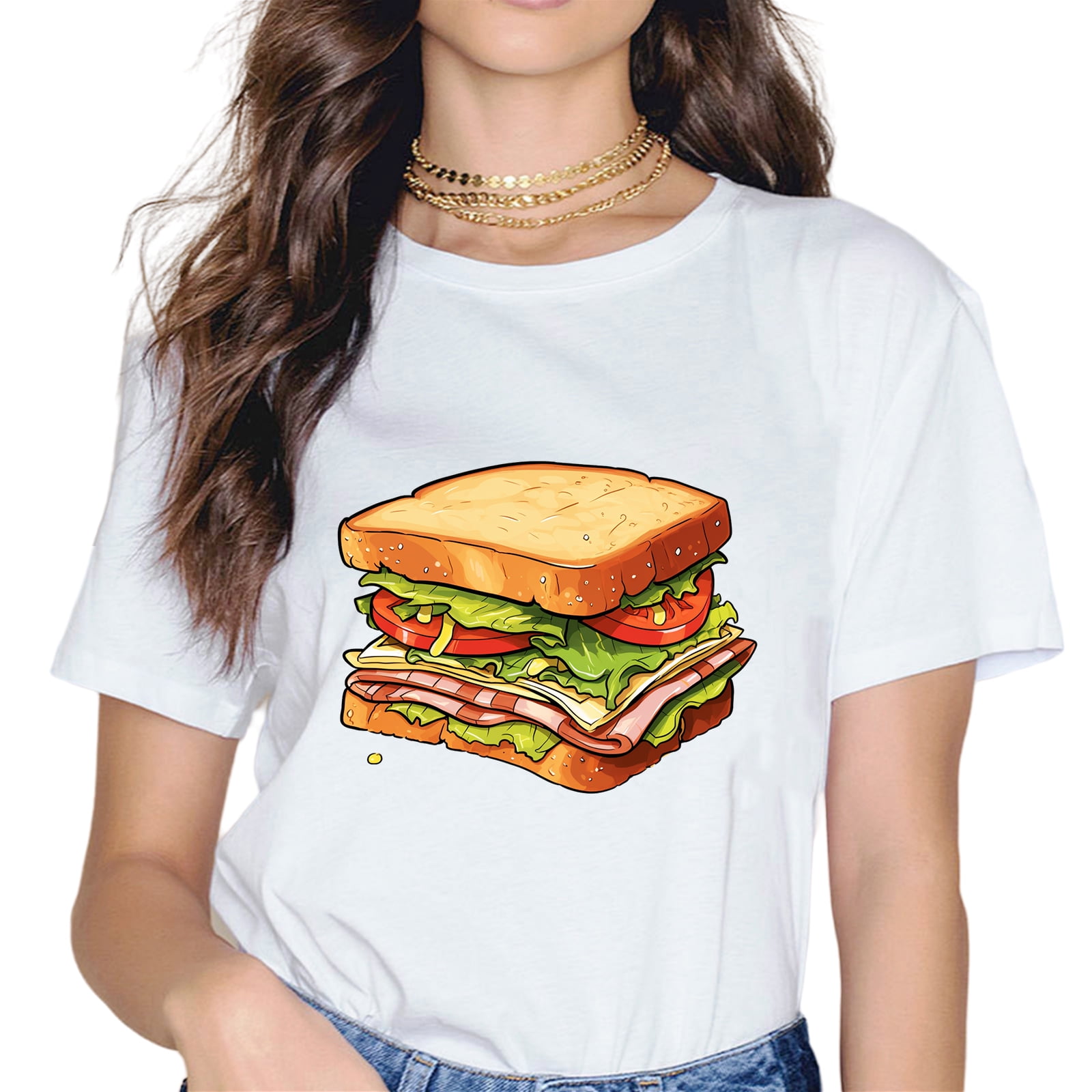 Sandwich Whole Wheat Turkey Ham Lunch T-Shirt - Walmart.com