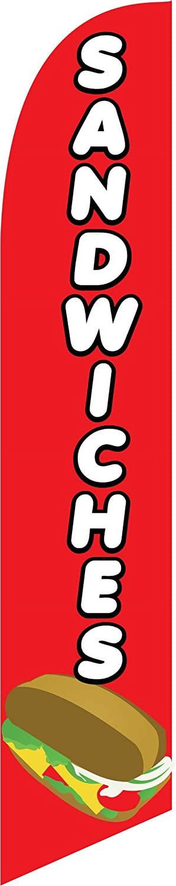 Sandwiches 15ft Feather Banner Swooper Flag -Windless Design ...