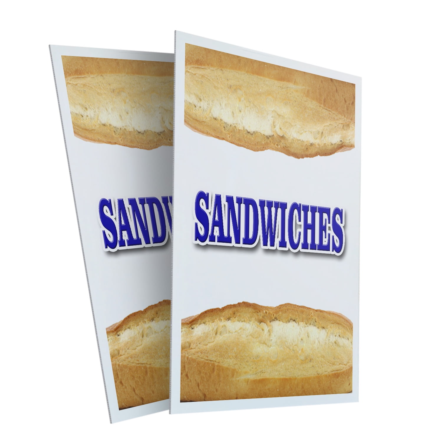Sandwiches (2-PACK) 24" x 36" Plastic Signs | Sign Insert 4mm ...