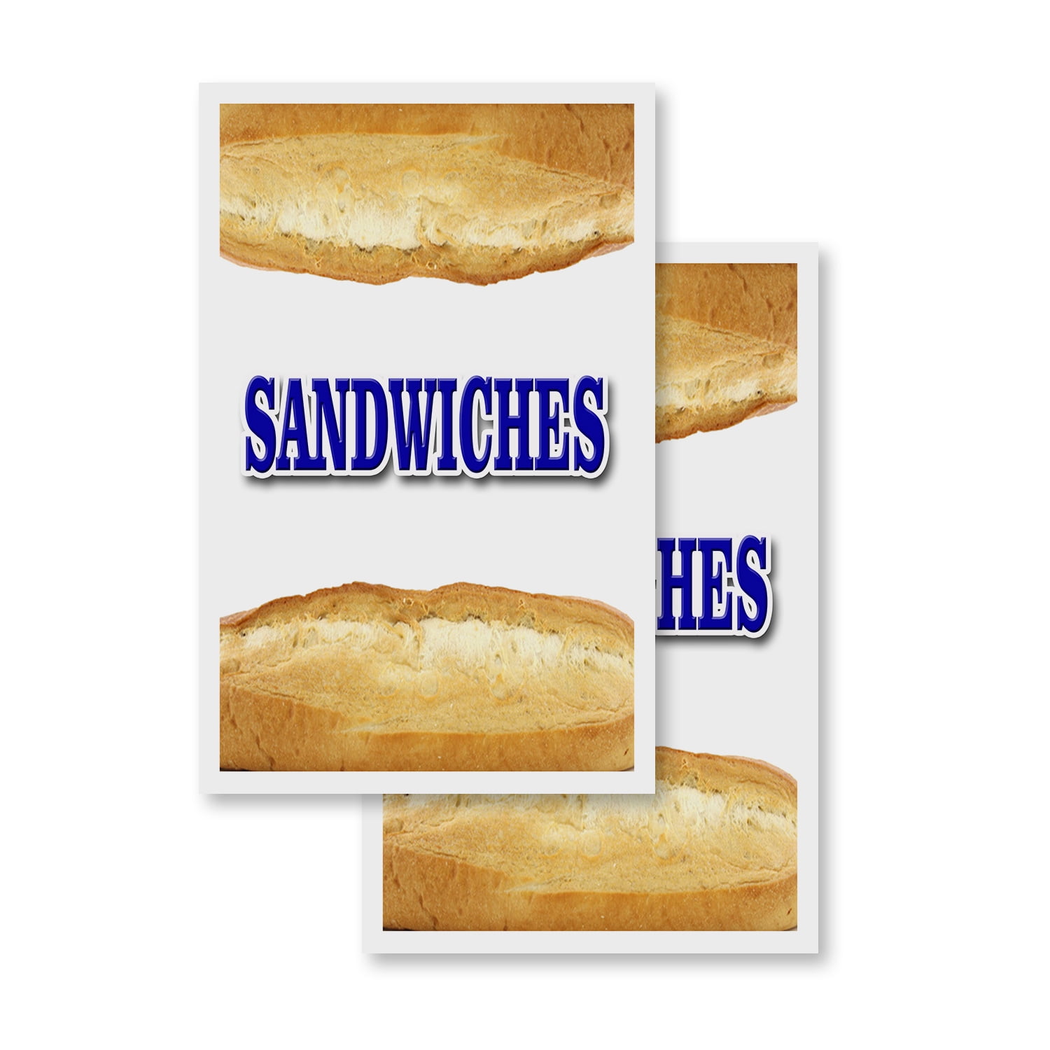 Sandwiches (2-PACK) 24" x 36" Vinyl Decals | Sign Insert Peel & Stick ...