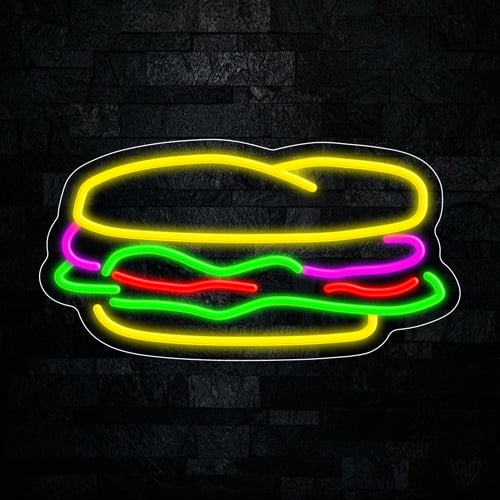 Sandwiches Burgers Neon LED Sign 19"L x 10"H #32690 - Walmart.com