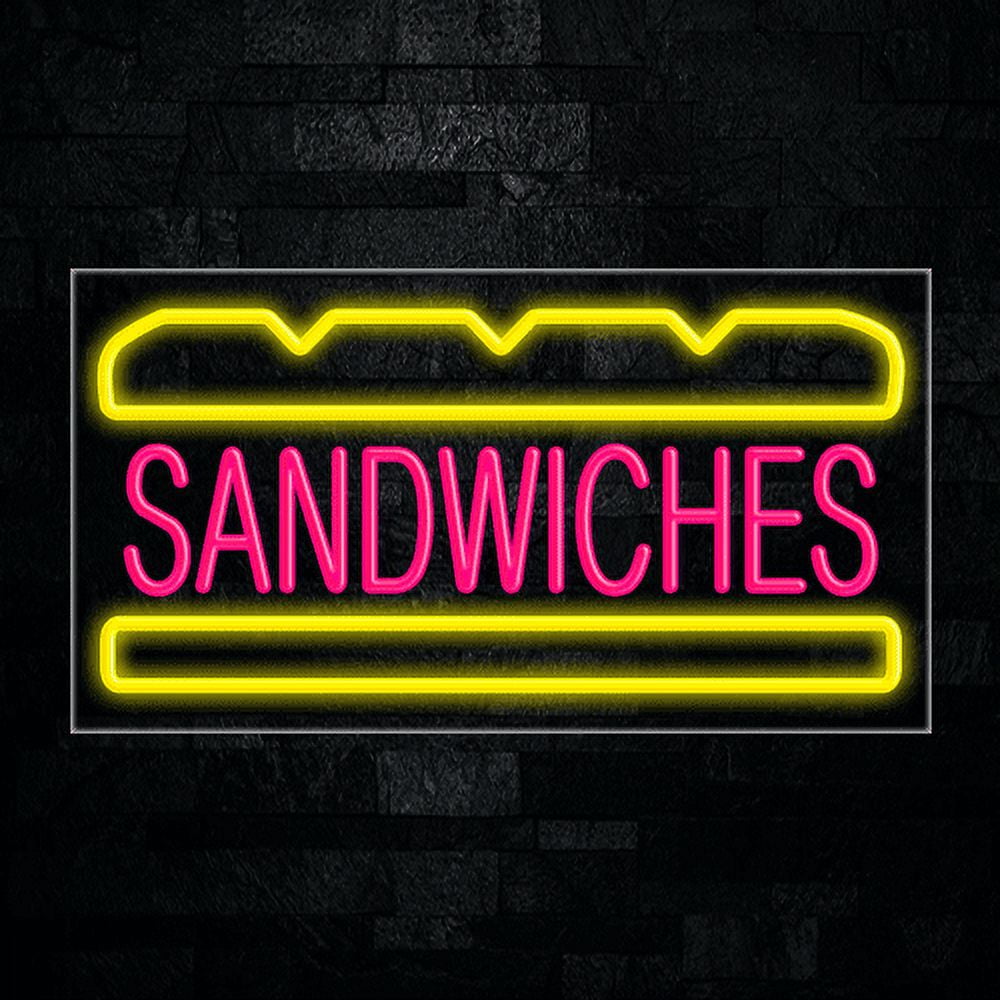 Sandwiches-LED Neon Sign 33"L x 18"H #30418 - Walmart.com
