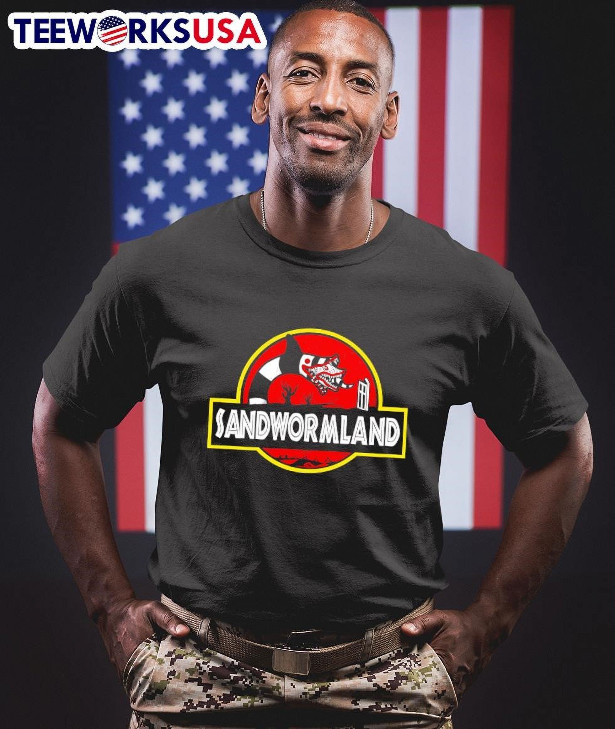Sandwormland X Jurassic Park Logo Shirt - Walmart.com