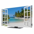 Sandy Beach TV Dust Cover 40 Inch, Coconut Trees Sky Windows View ...