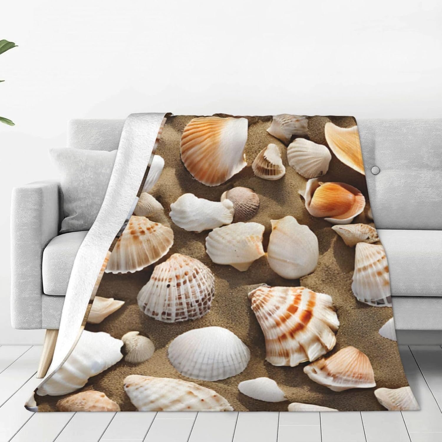 (Sandy Beach Theme) Blankets, Throw Blanket for Couch Bed Sofa Cozy ...
