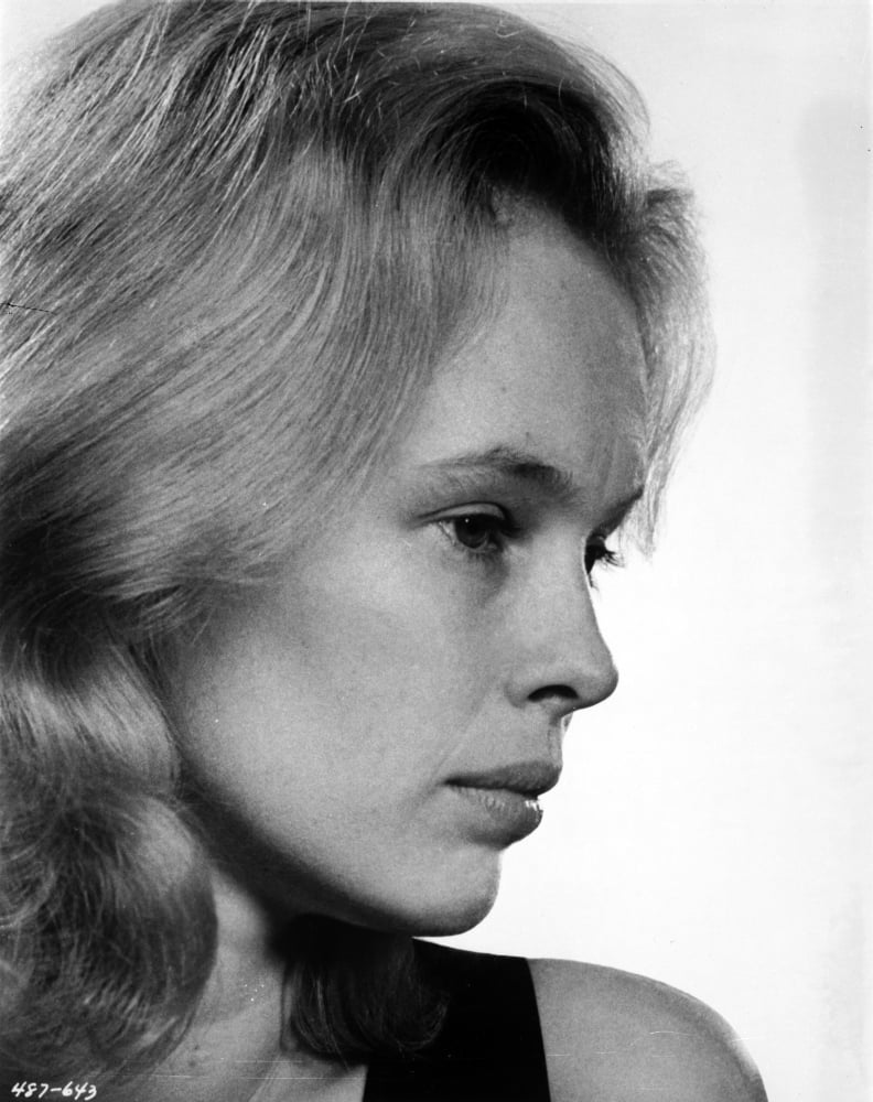 Sandy Dennis Side View Pose Black and White Close Up Portrait Photo ...