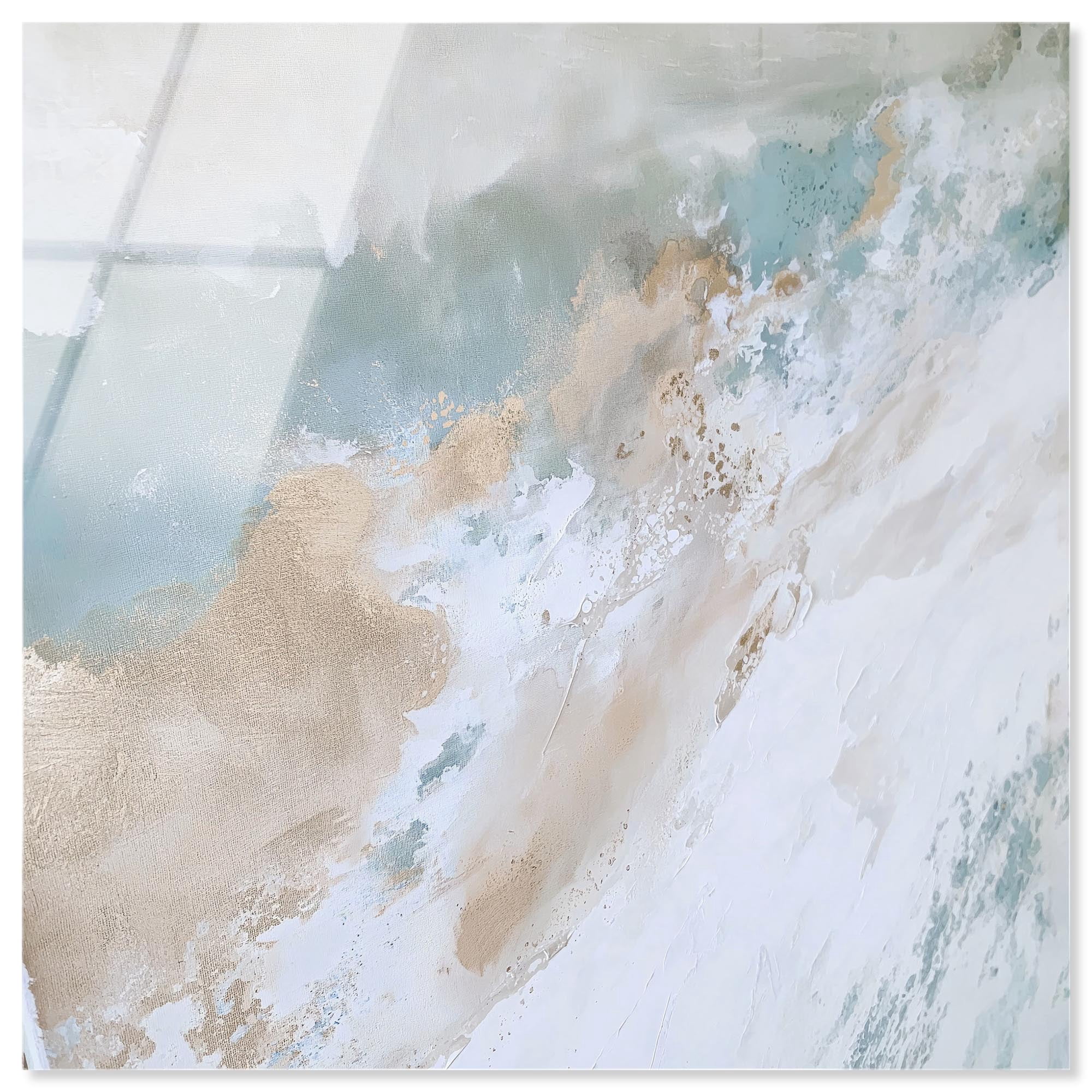 Sandy Mirage Acrylic Blue Abstract Art by Art Remedy, Ready to Hang, 20 ...