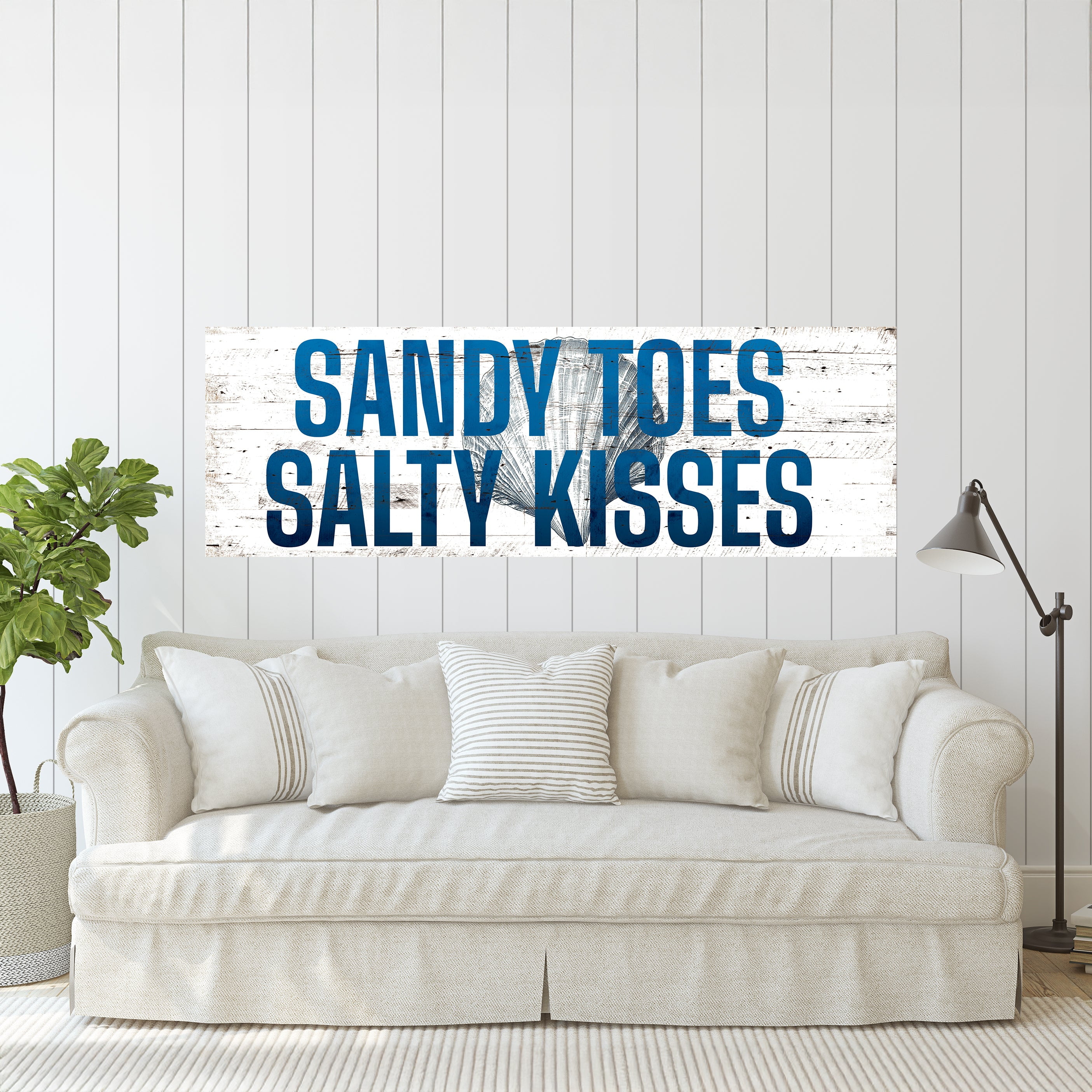 Sandy Toes Salty Kisses Wall Art | Rustic Coastal Decor | Nautical ...