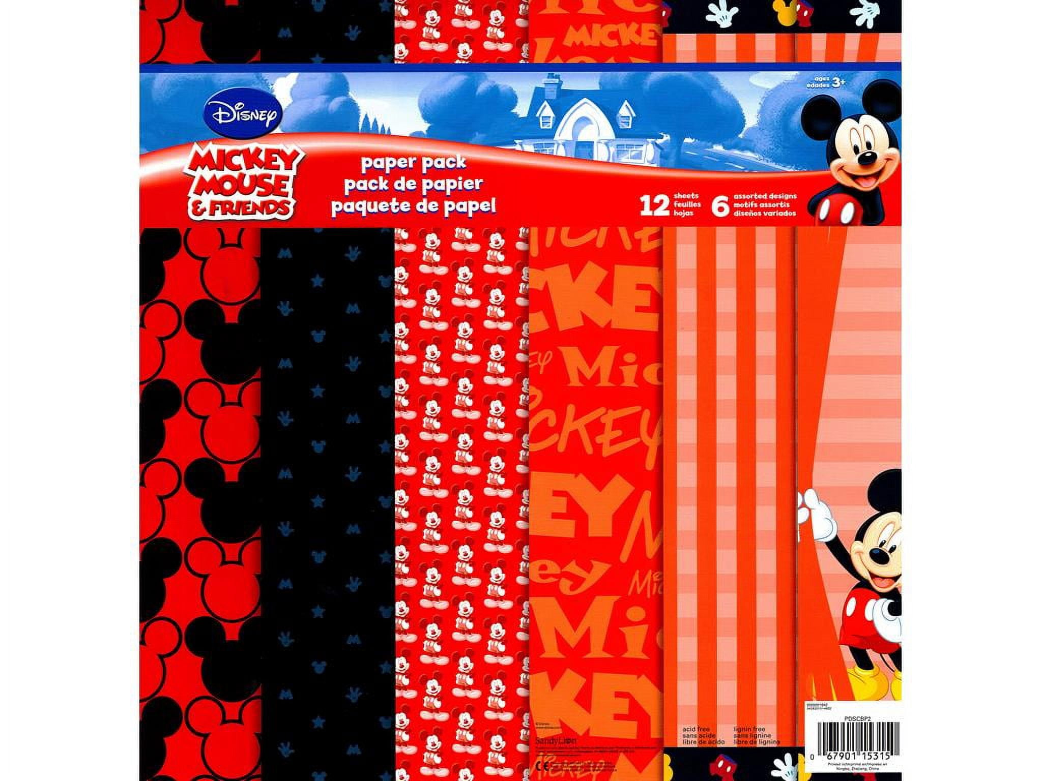 SandyLion Disney Mickey Paper Pack 12x12 - Walmart.com
