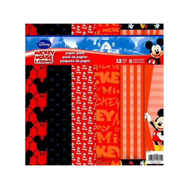 SandyLion Disney Mickey Paper Pack 12x12 - Walmart.com