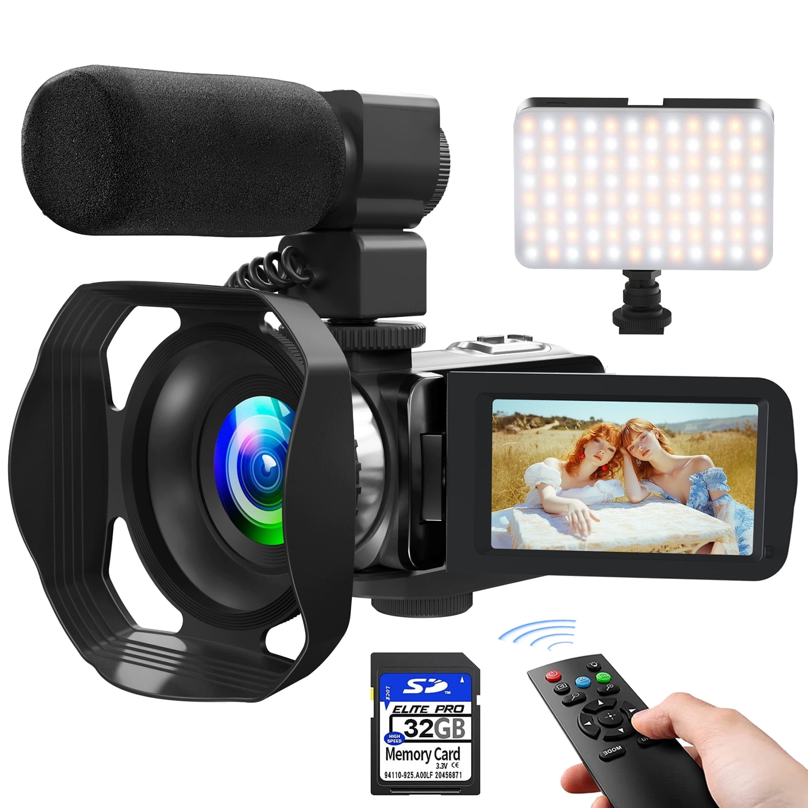 Saneen Video Camera 8k 64MP Camcorder WiFi IR Night Vision Vlogging ...
