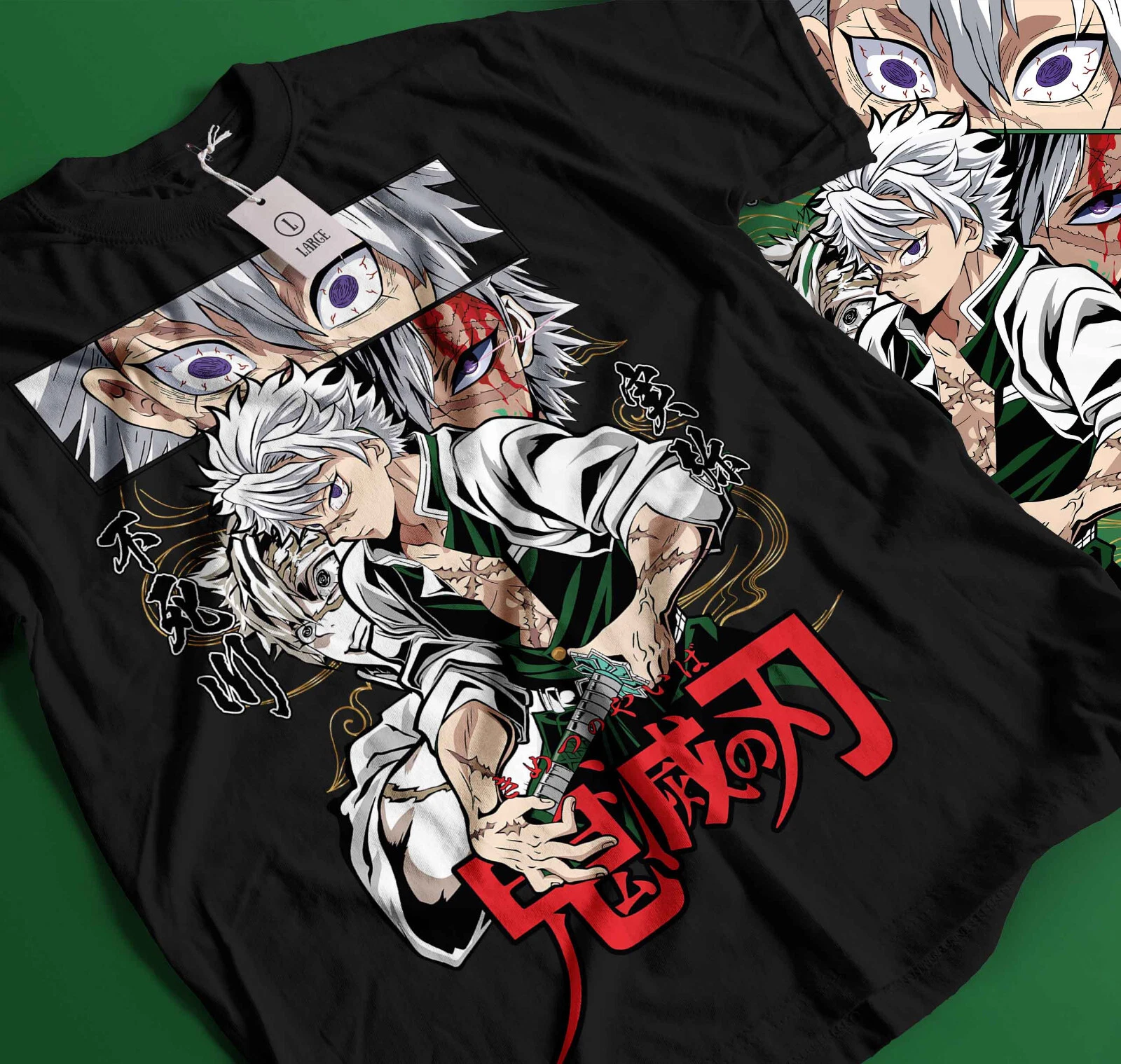 Sanemi Shinazugawa T-shirt wind hashira Demon Slayer Horror anime Gift ...