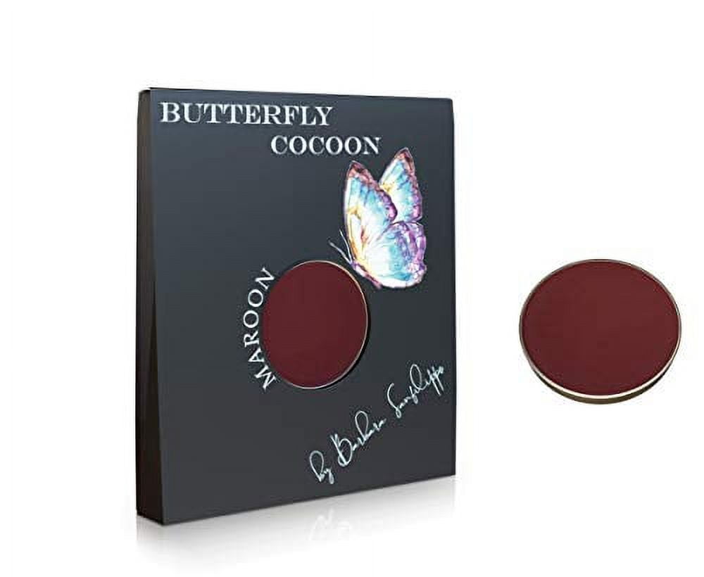 Butterfly Cocoon Single Eyeshadow Pan, Maroon, Highly pigmented Matte ...