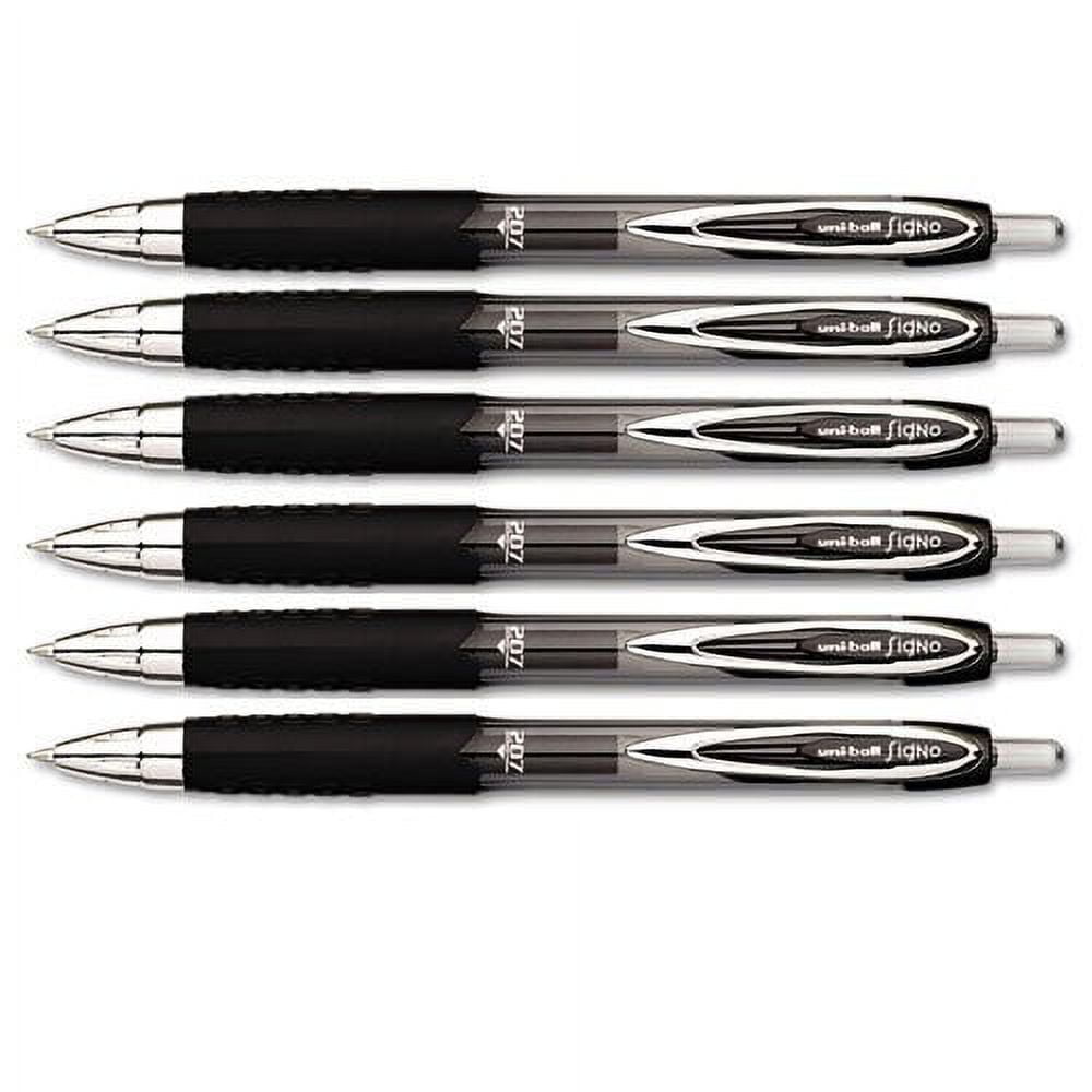 Sanford 33953, Uni-Ball Signo Gel 207 Retractable Pen, Black, 6 Pens ...