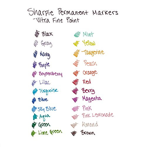 Sanford 75847 Sharpie Ultra-Fine Point Permanent Marker, Assorted Inks ...