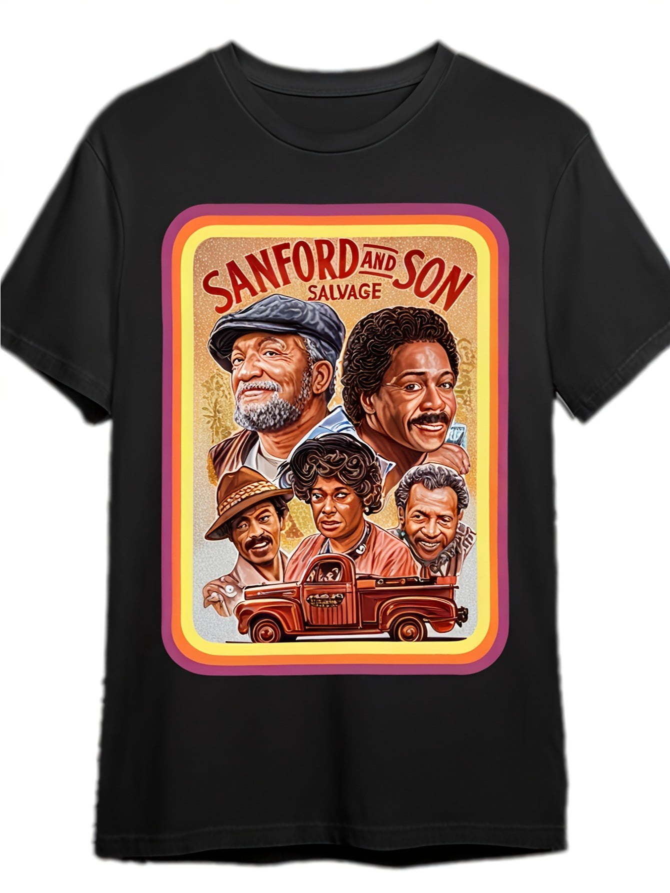 Sanford And Son Men's Black Short Sleeve Graphic T-shirt - Burlesque ...