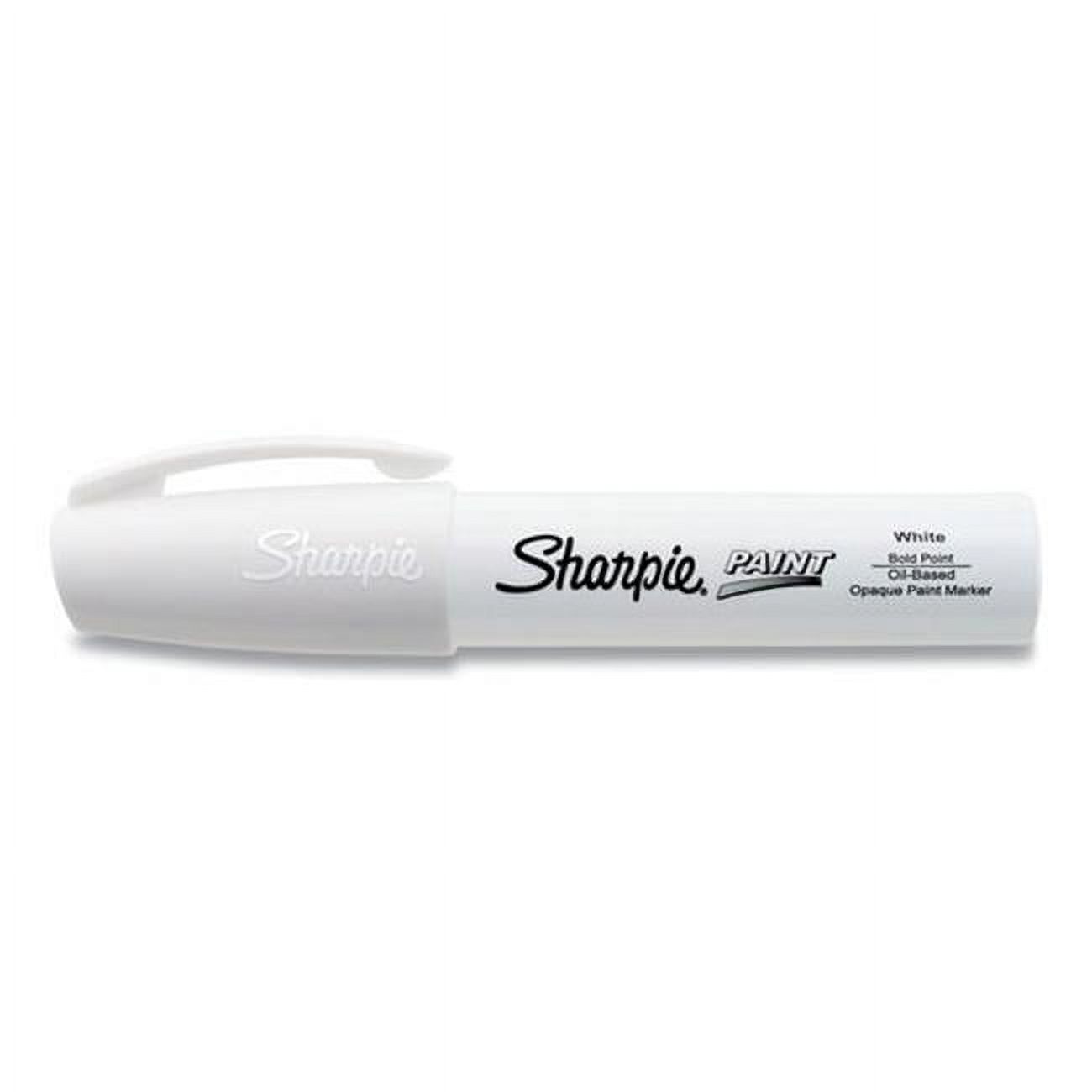 Sharpie - Paint marker - permanent - white - oil-based ink - broad ...