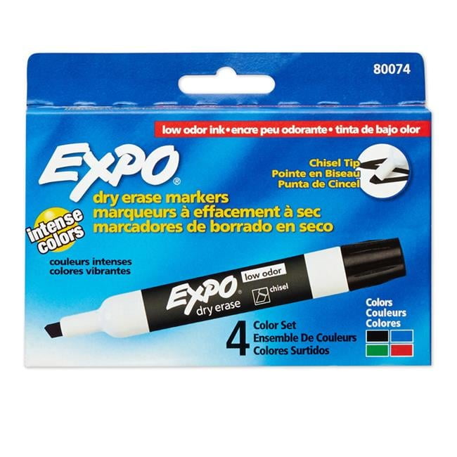Sanford L.P. Expo Marker Expo 2 Dry Erase 4 Color Chisel, Multi Color ...