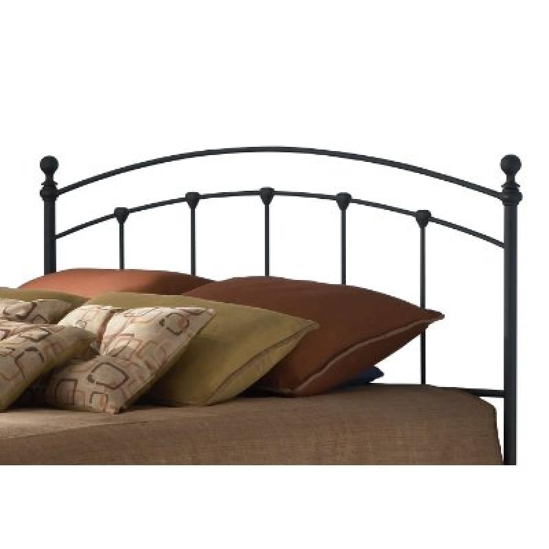Sanford Metal Headboard Panel with Castings and Round Finial Posts ...