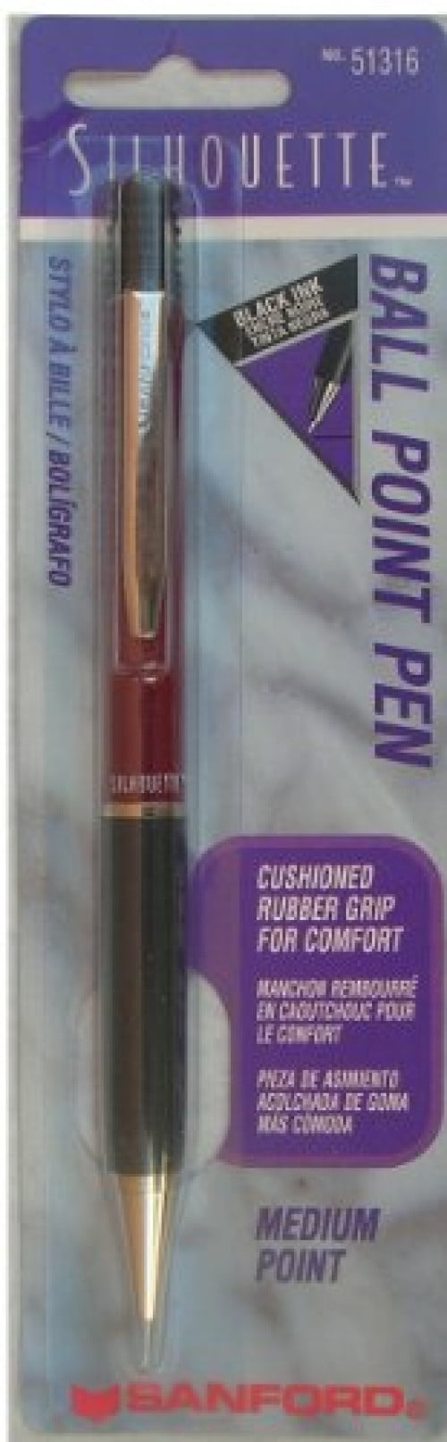 Sanford Silhouette Burgundy Ballpoint Pen - Walmart.com