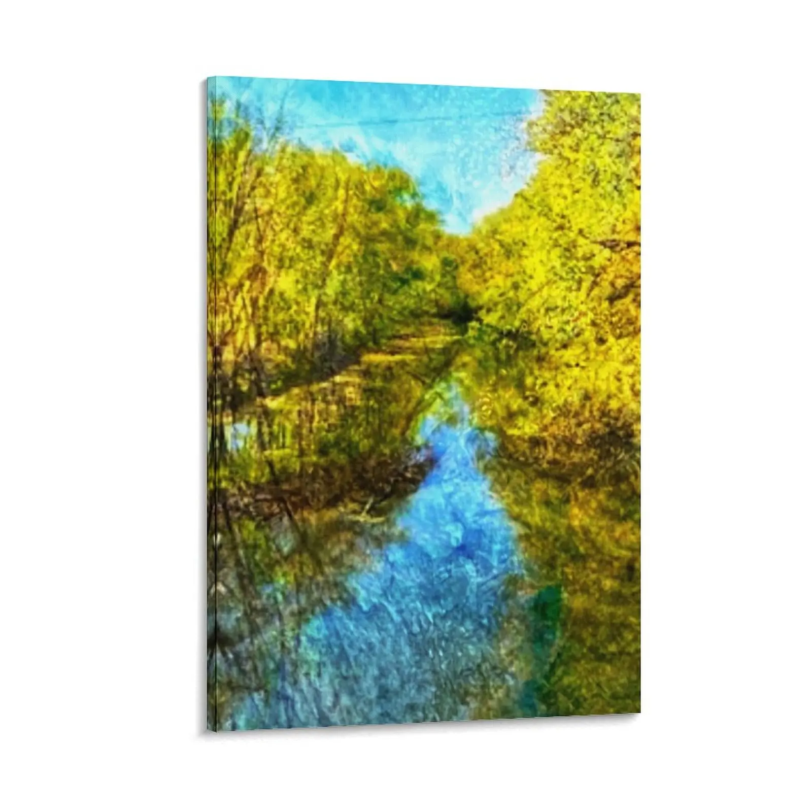 Sangamon River bright sunshiny day Canvas Painting house decorations ...