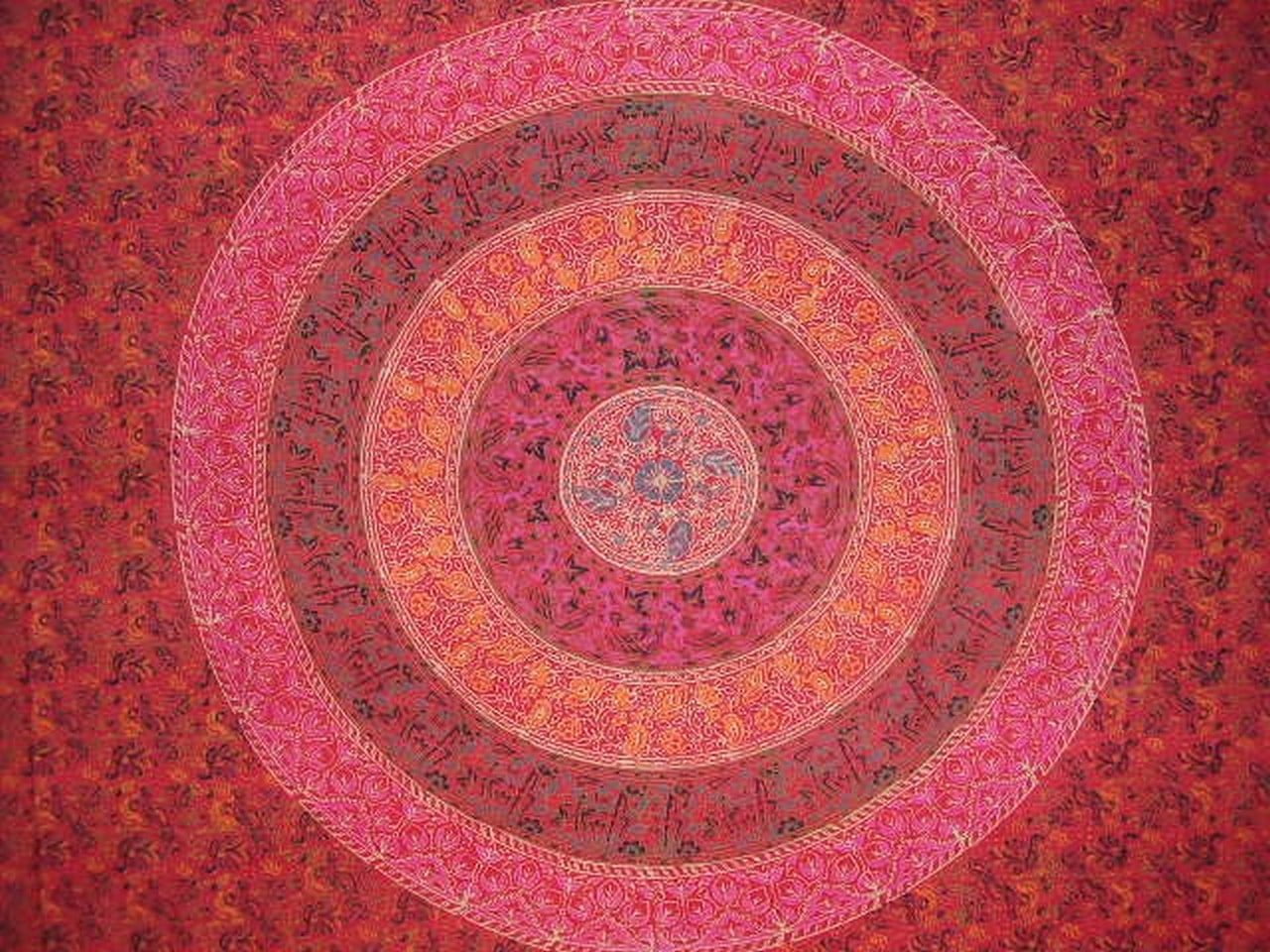 Sanganeer Block Print Indian Tapestry Cotton Bedspread 108" x 108 ...
