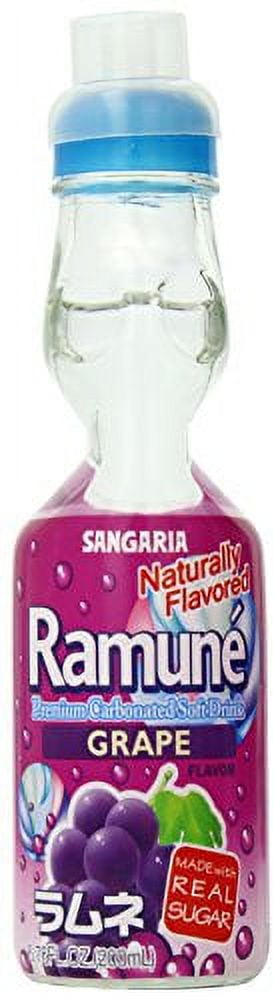 Sangaria Ramune Japanese Carbonated Drink, Grape Flavor, 6 Bottles, 6. ...