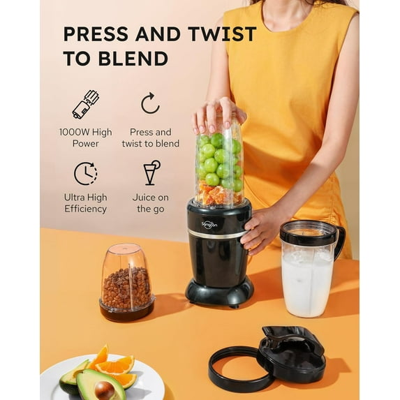 Sangcon Electric Salt and Pepper Grinder Set with LED Light + 1000W ...