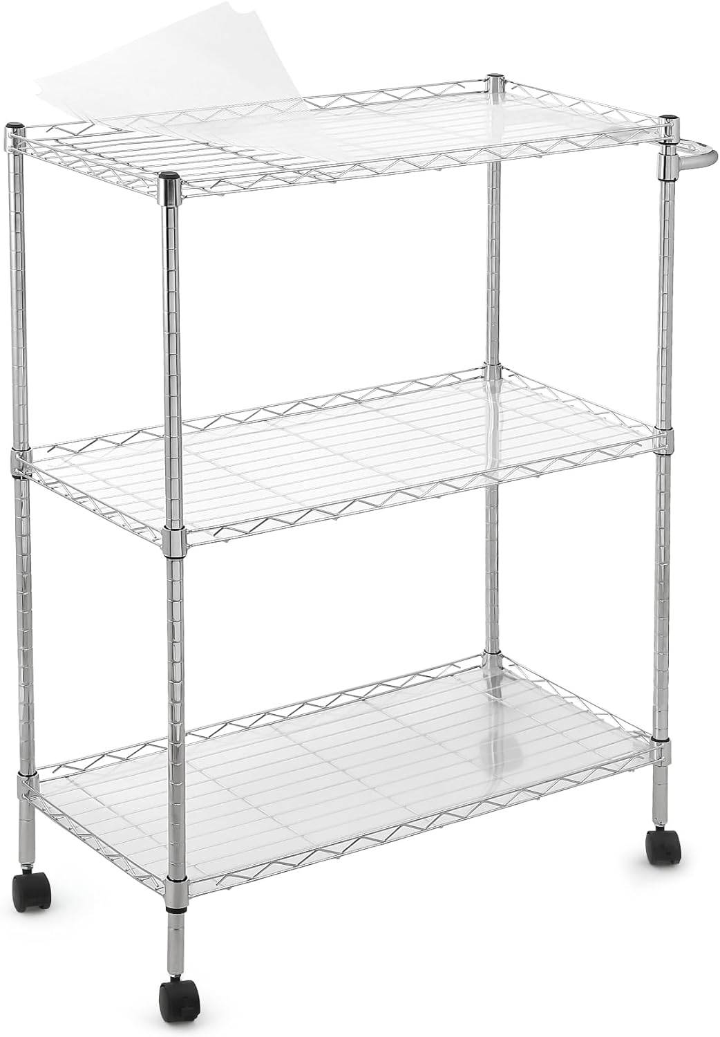 Bar Cart, 3 Tier Kitchen Serving Cart, Rolling Cart Storage Trolley ...