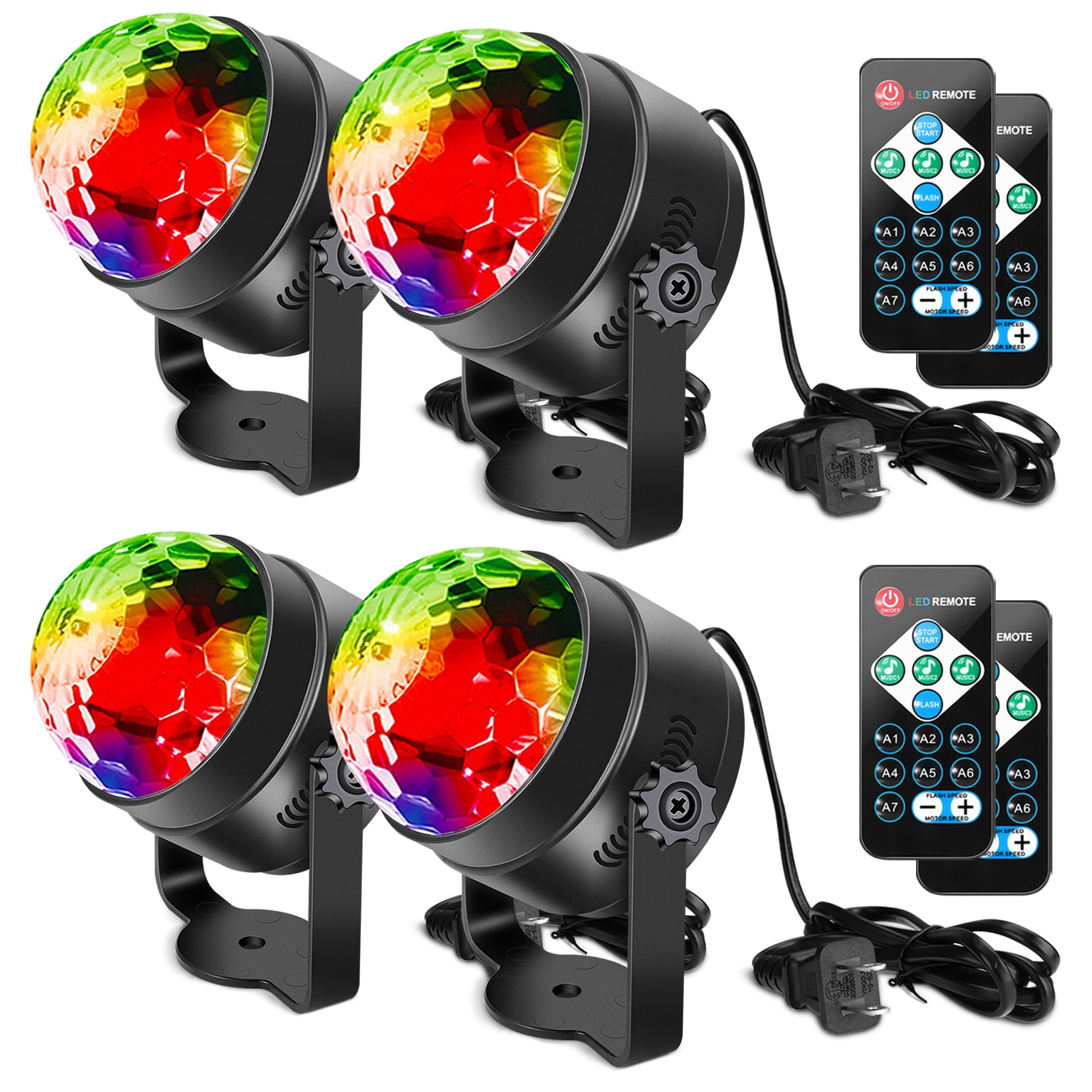 Sangdo Party Ball Lights, Disco Ball Strobe Light Disco Lights, 4 Pack ...