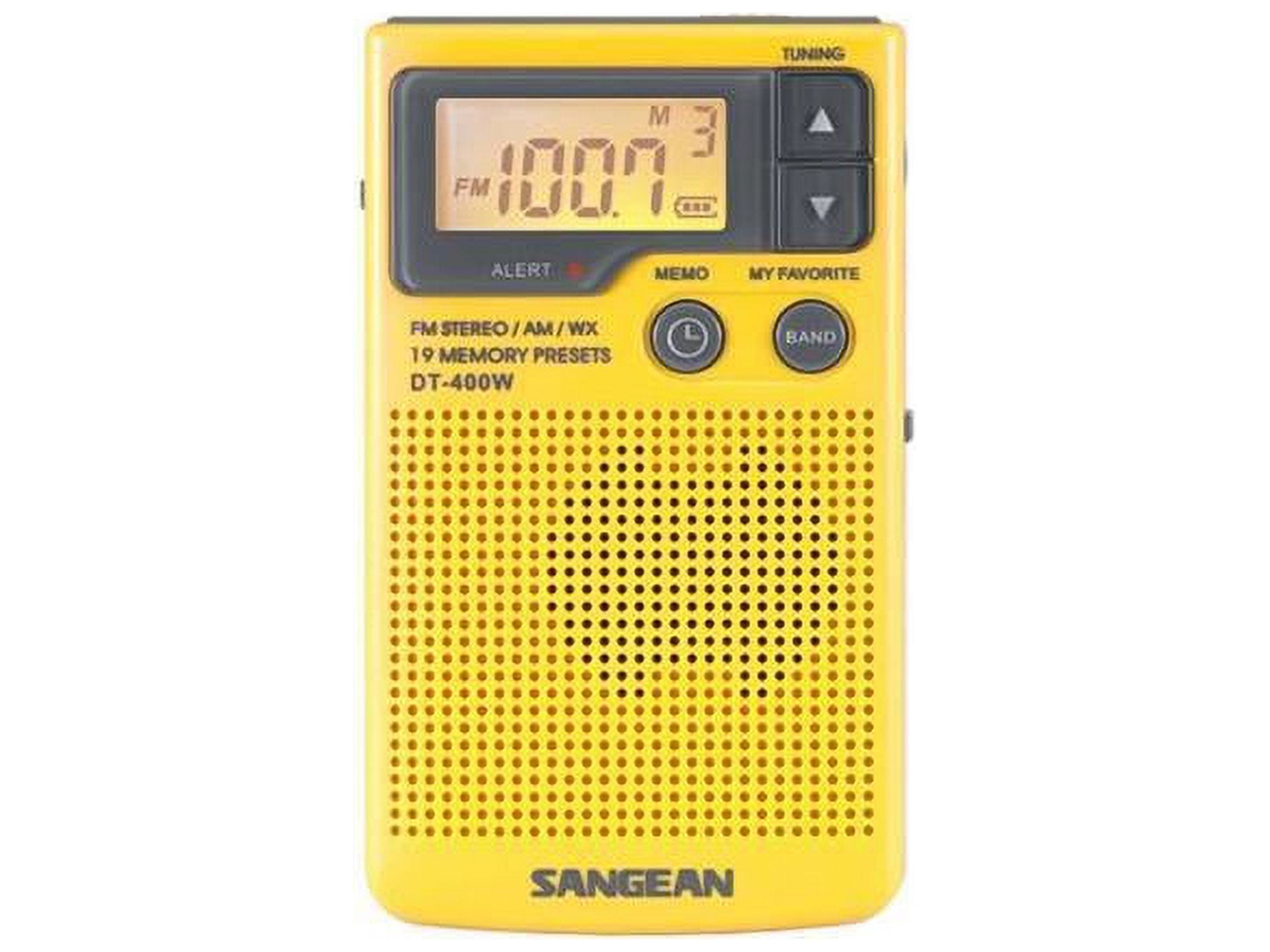 Sangean Portable AM/FM Radios, Yellow, DT-400W - Walmart Business Supplies
