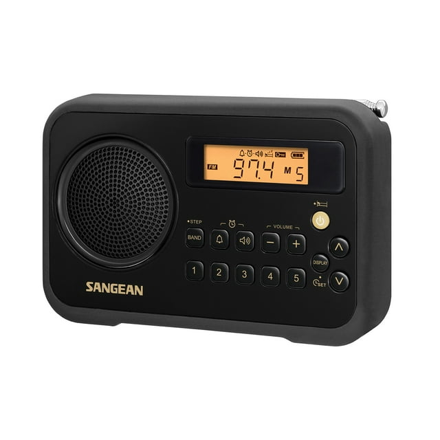 Sangean Digital AM/FM Clock Portable Radio with Protective Bumper ...