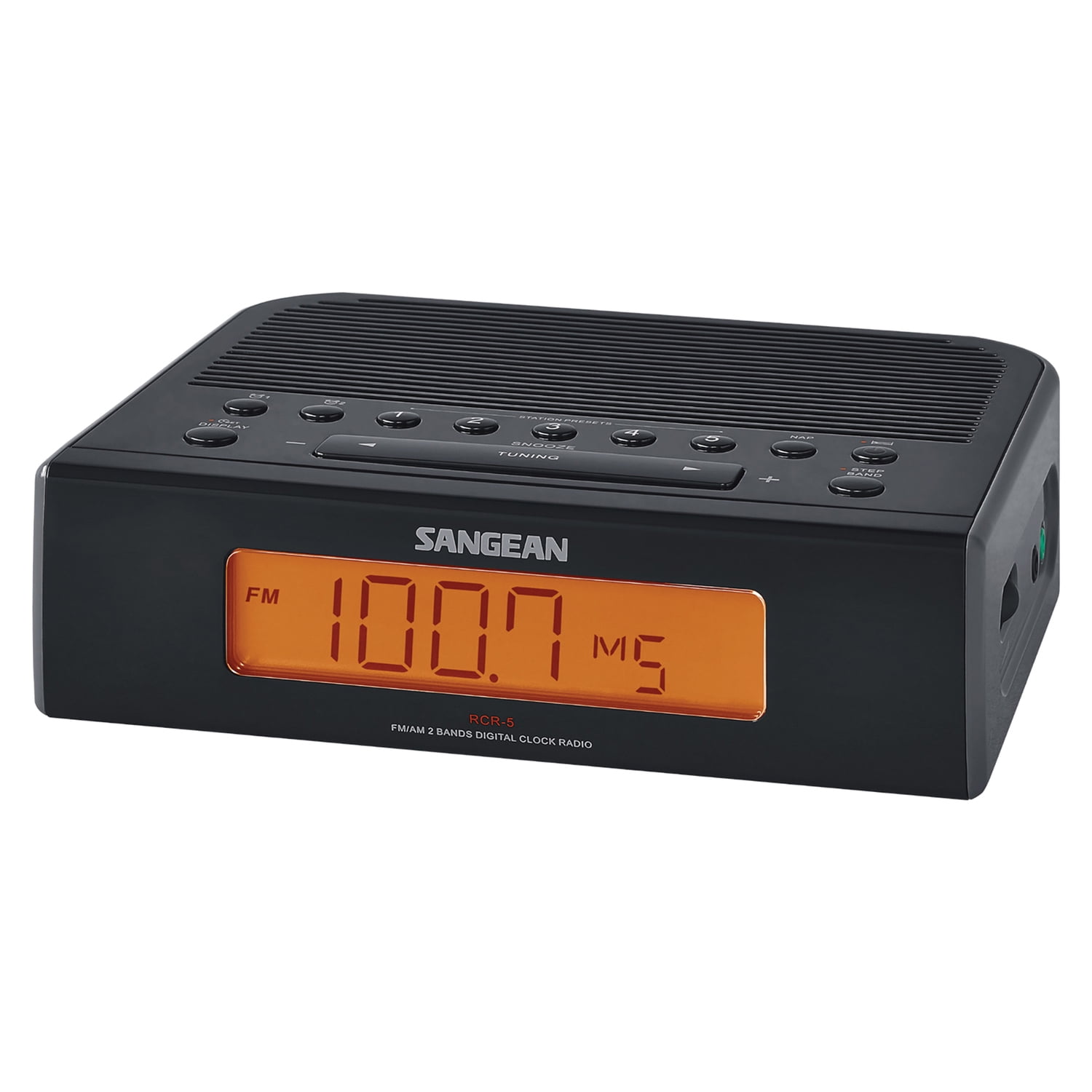 Sangean AM/FM Digital Tuning Clock Radio (Black), RCR-5BKPT - Walmart.com