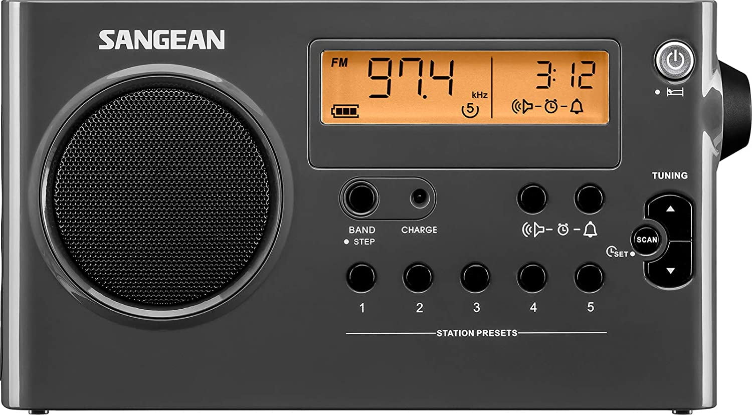 Sangean AM/FM Stereo Dig ital Tuning Portable Radio, Sleep & Snooze ...