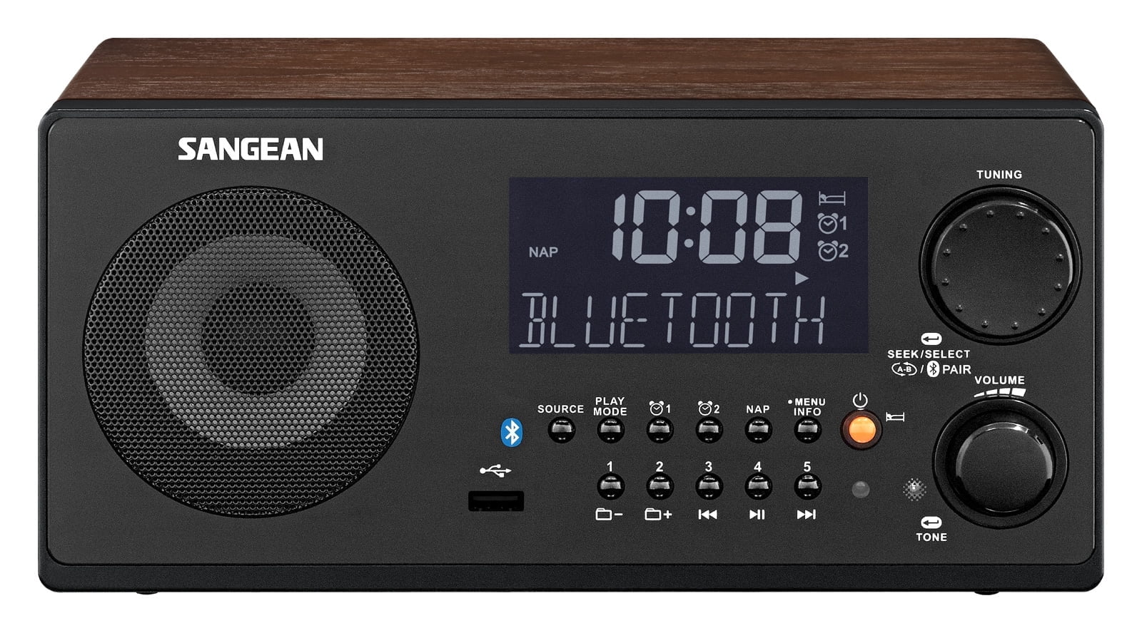 Am/fm Headphones Sangean FM/AM Digital Tuning Alarm Clock Radio (White ...