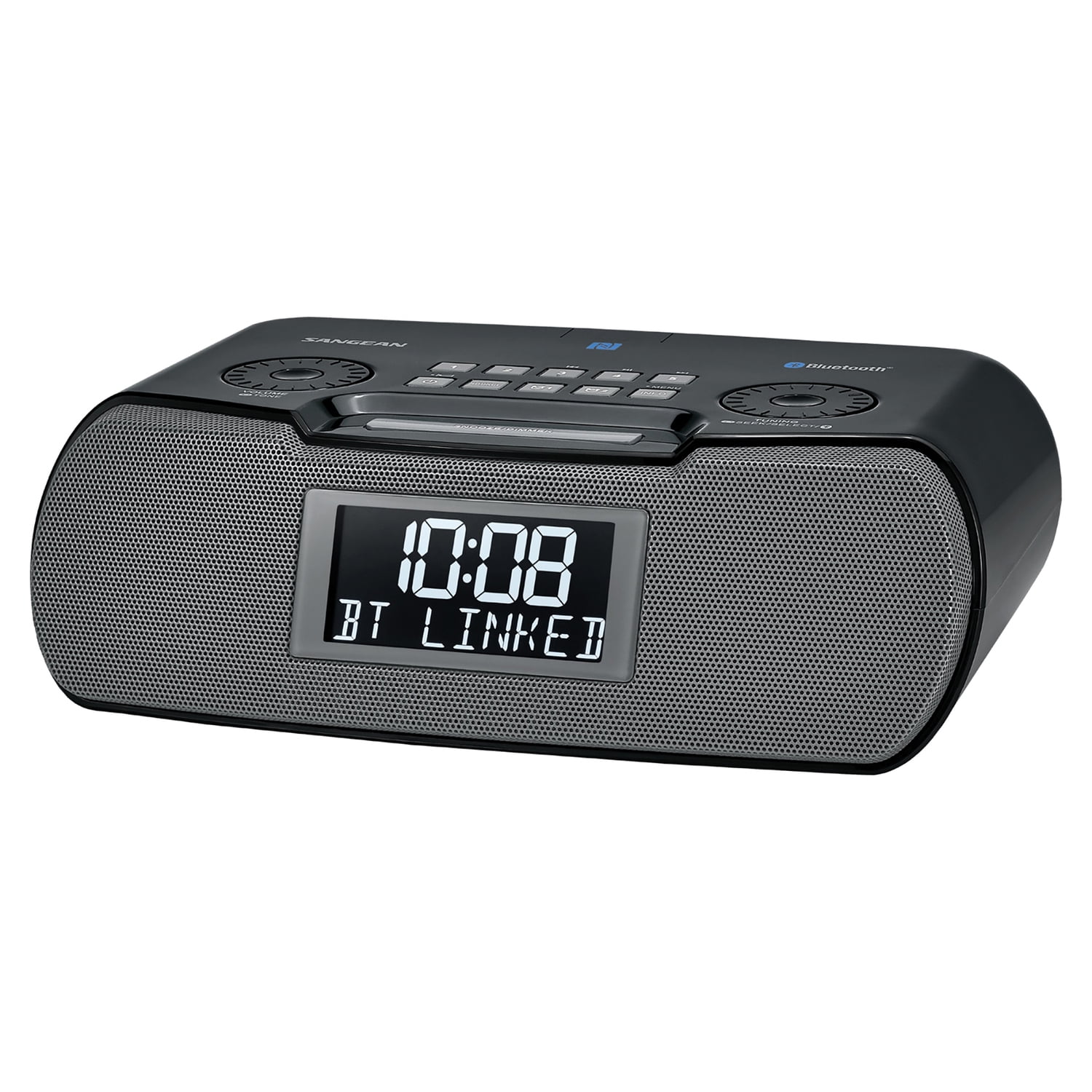 Sangean Digital AM/FM-RDS/Bluetooth Clock Radio with USB Charger, RCR ...