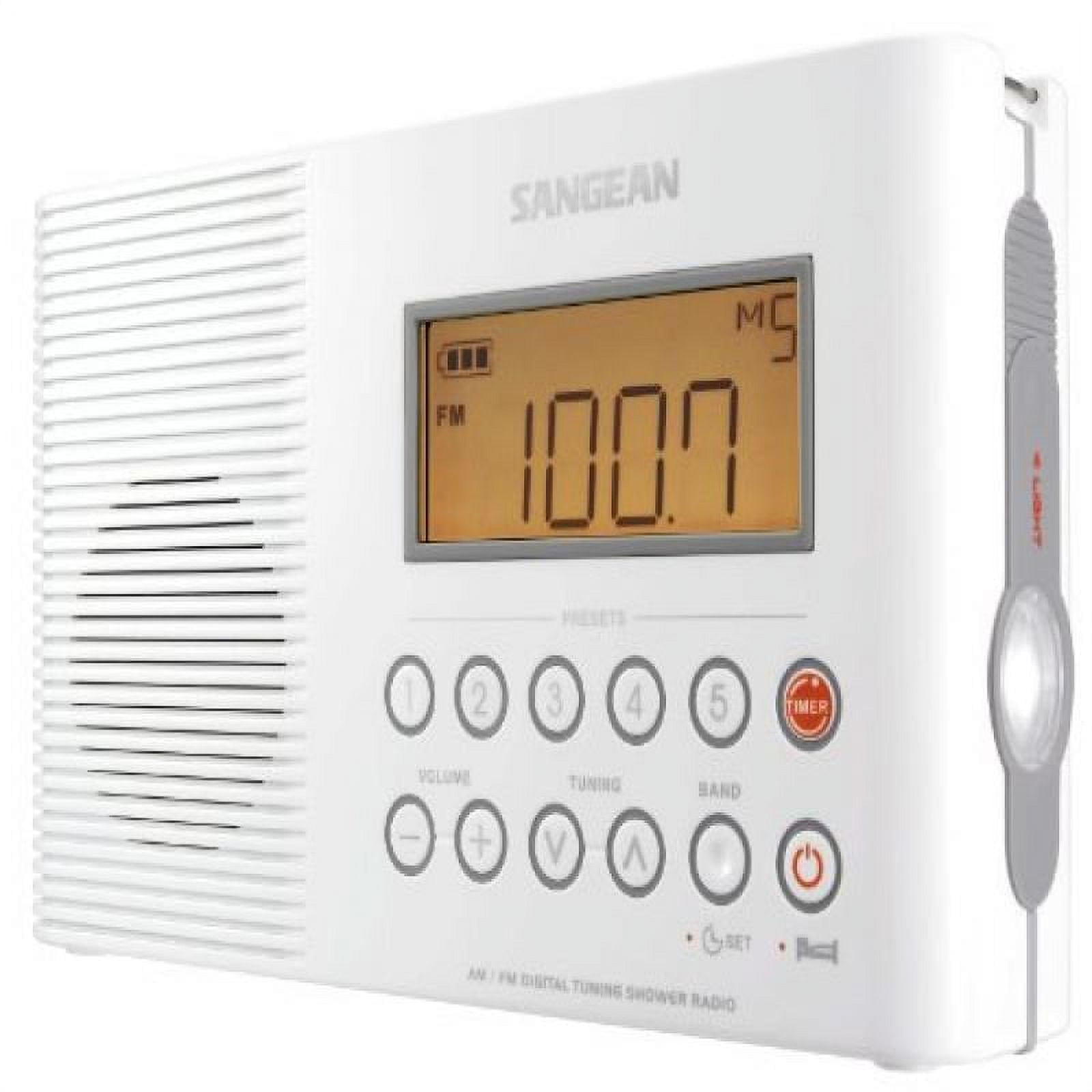 Sangean H201 Portable AM/FM/Weather Alert Digital Tuning Waterproof ...