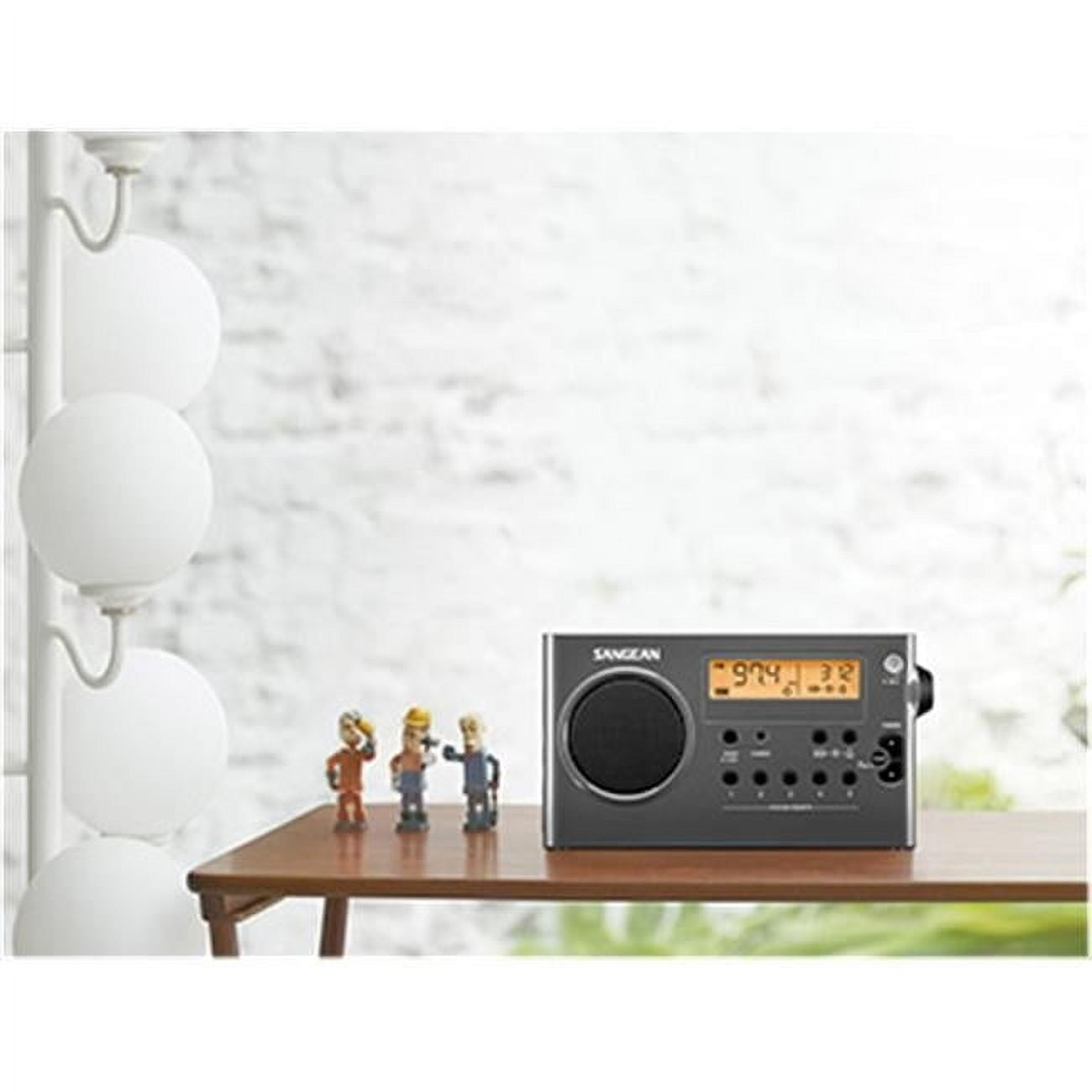 Sangean Portable AM & FM Digital Tuning Portable Receiver, Grey & Black ...