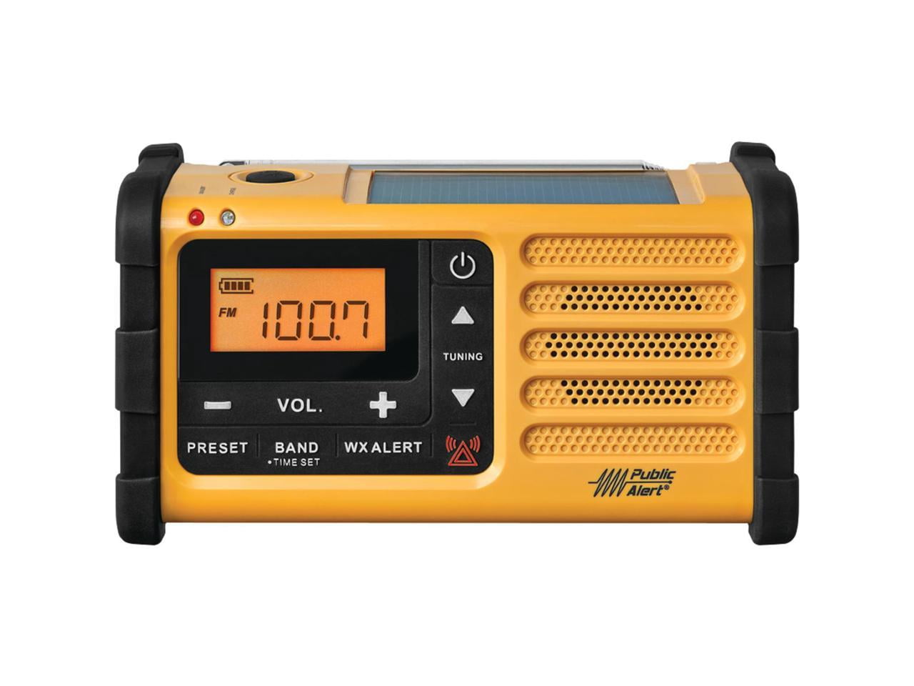 Sangean MMR-88 Solar & Hand Crank Powered Weather FM Portable Emergency ...