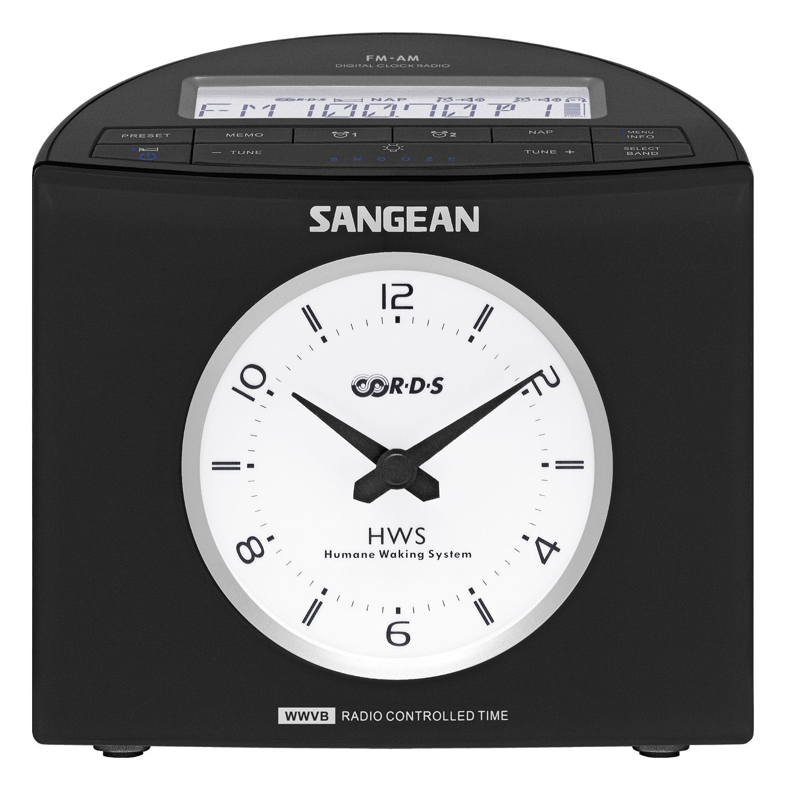 Sangean FM-RDS (RBDS) / AM Digital Tuning Atomic Clock Radio - Walmart.com