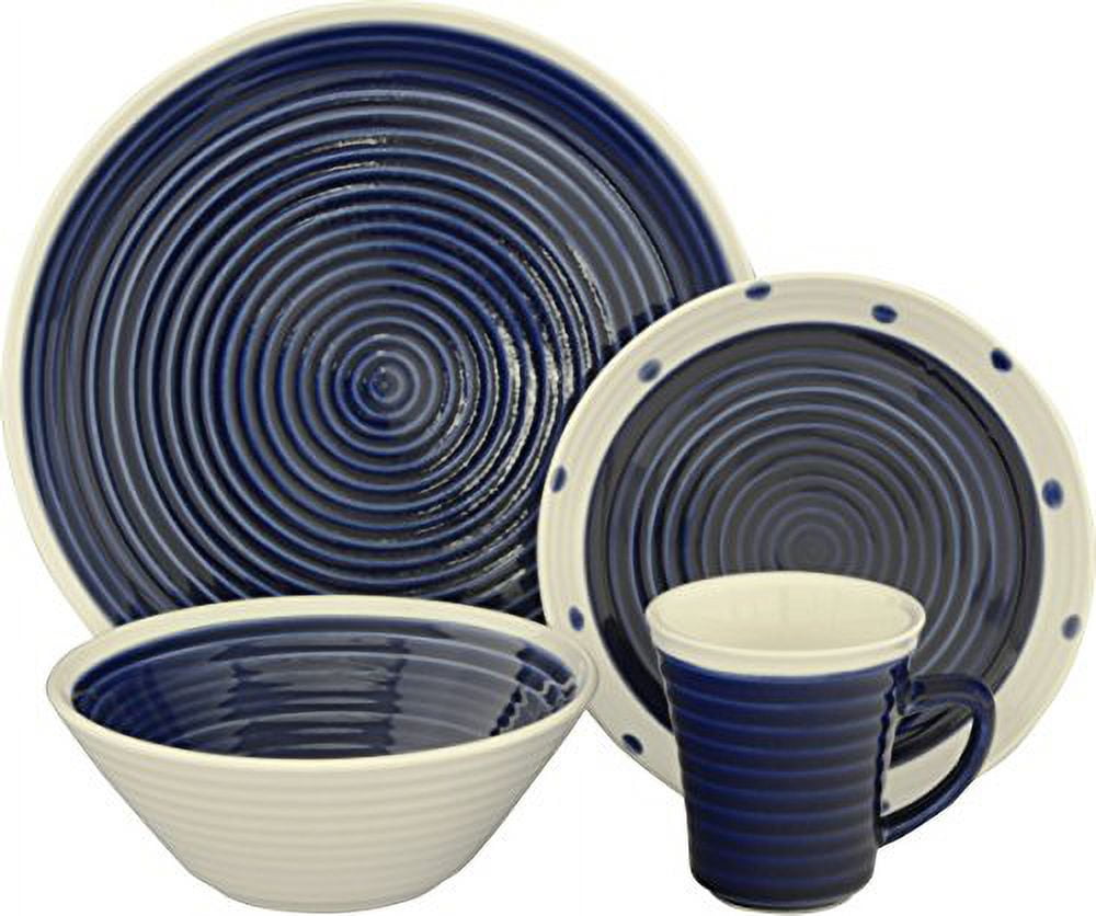Sango 16 Piece Rico Dinnerware Set, Blue - Walmart.com