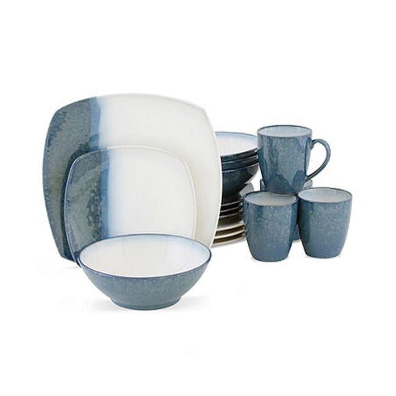 Sango 4766-16w Metallics blue 16 piece dinnerware set - Walmart.com