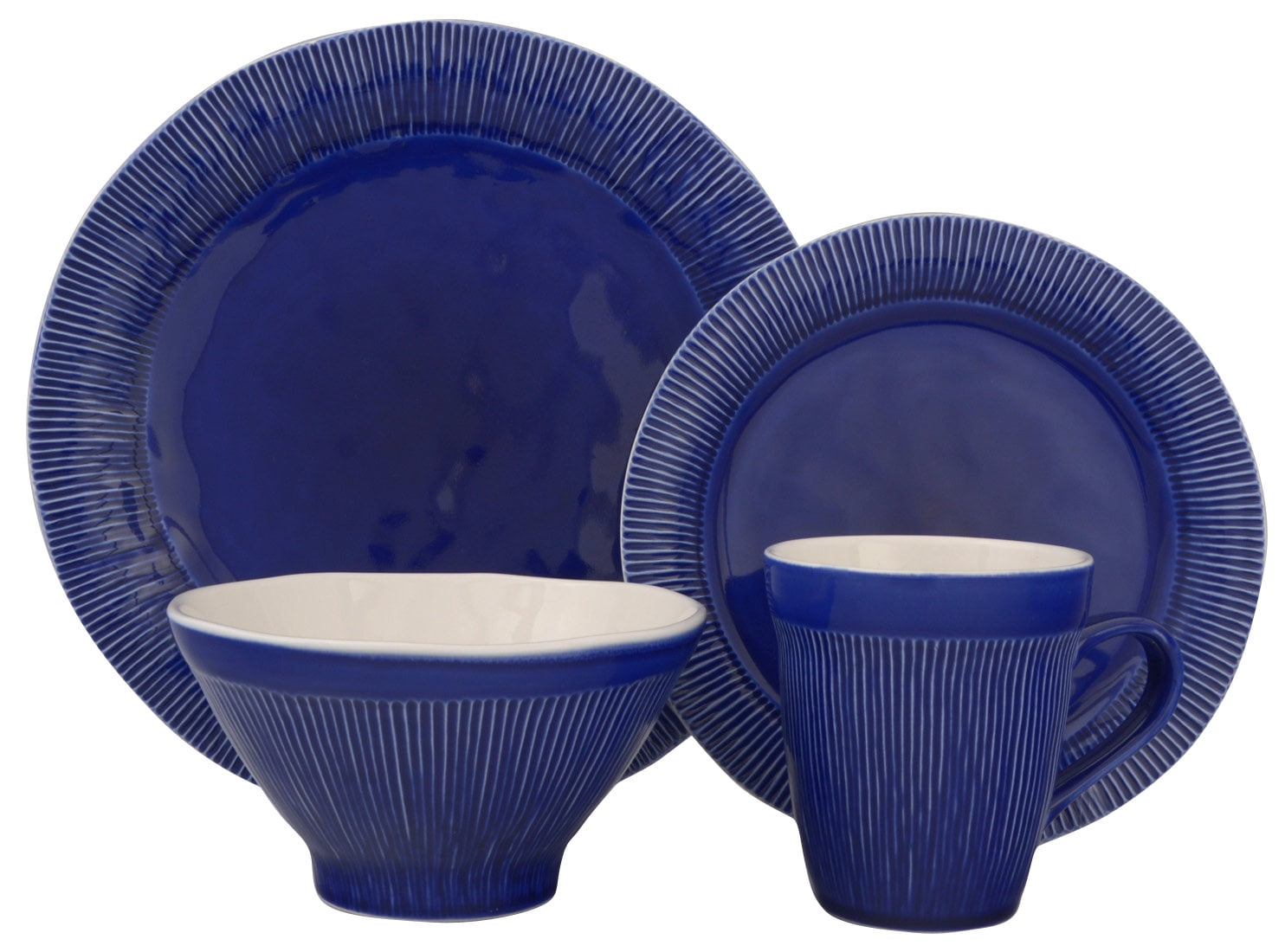 Sango Chromatic Dinnerware Set, 16 Piece Set, Blue - Walmart.com